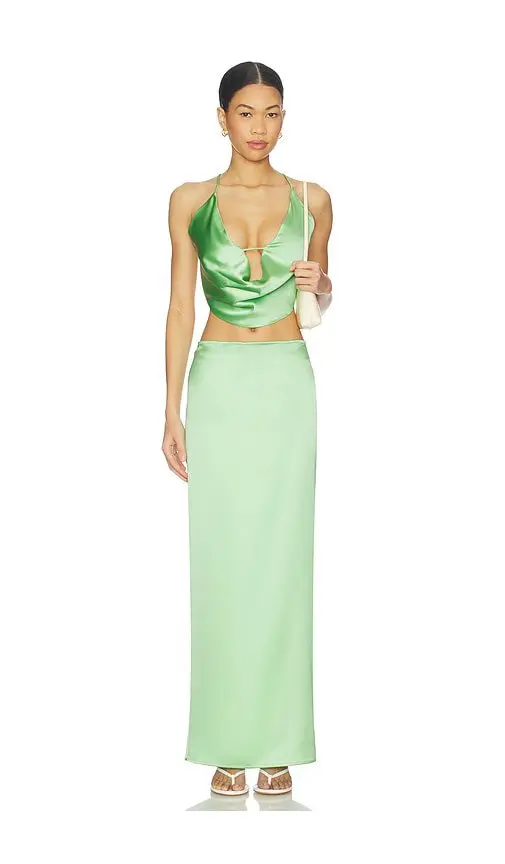 NOOKIE Calypso Draped Halter Top - Mint