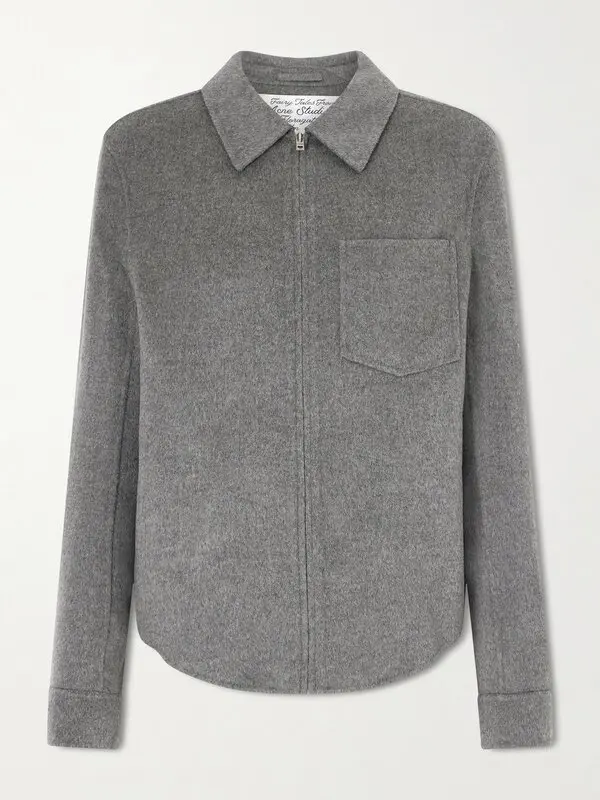 Acne Studios Wool And Cashmere-blend Felt Shirt Jacket - Gray