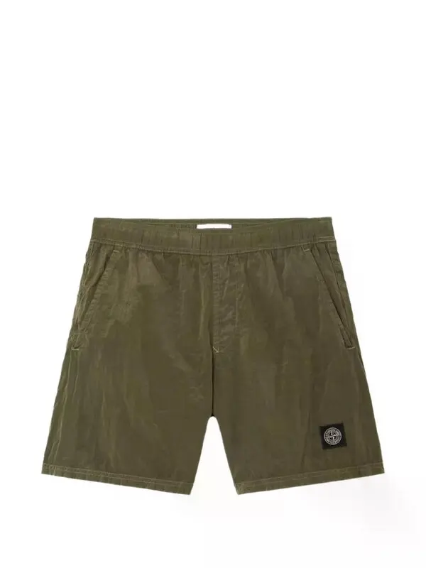 Stone Island Logo-patch Swim Shorts - Green