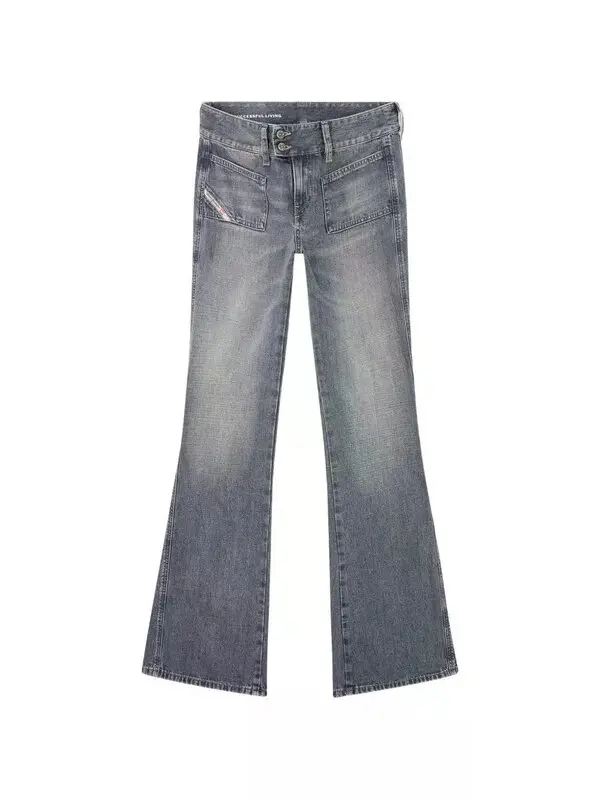 DIESEL® D-hush 09n83 Double-button Bootcut Jeans - Grey