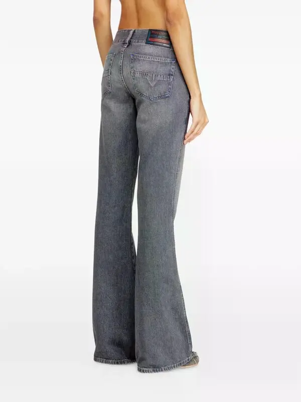 DIESEL® D-hush 09n83 Double-button Bootcut Jeans - Grey