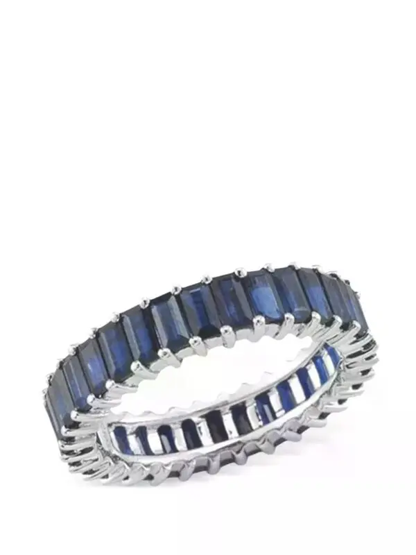 DANA REBECCA DESIGNS 14k White Gold Sapphire Eternity Ring - Silver