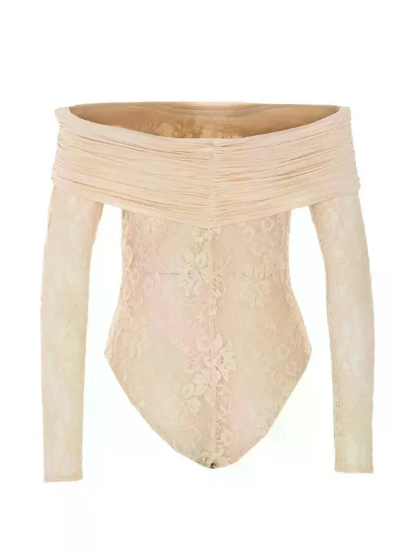 Zimmermann Drape Lace Bodysuit - Neutrals