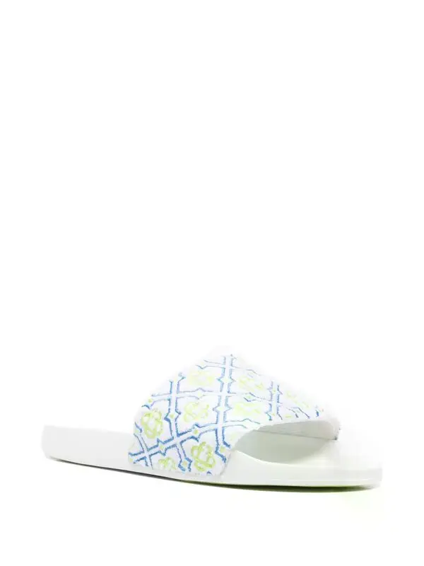 Casablanca Monogram Detail Open-toe Slides