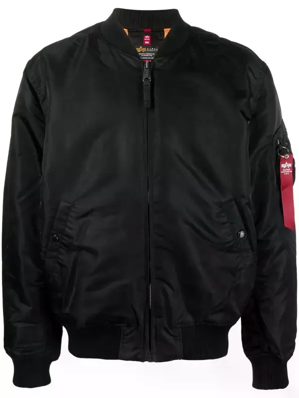 Alpha Industries Embroidered Bomber Jacket - Black