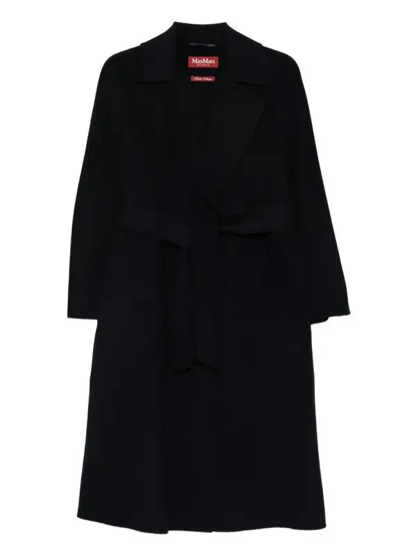 Max Mara Double-breasted Belted Coat - Blue