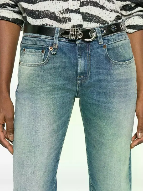 R13 Cuffed Straight Leg Jeans