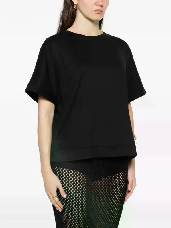 PUROTATTO Short-sleeve Crew Neck T-shirt With Ribbed Hem