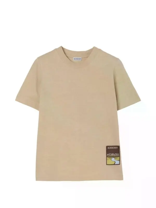 Burberry Landscape Label Crew Neck T-shirt