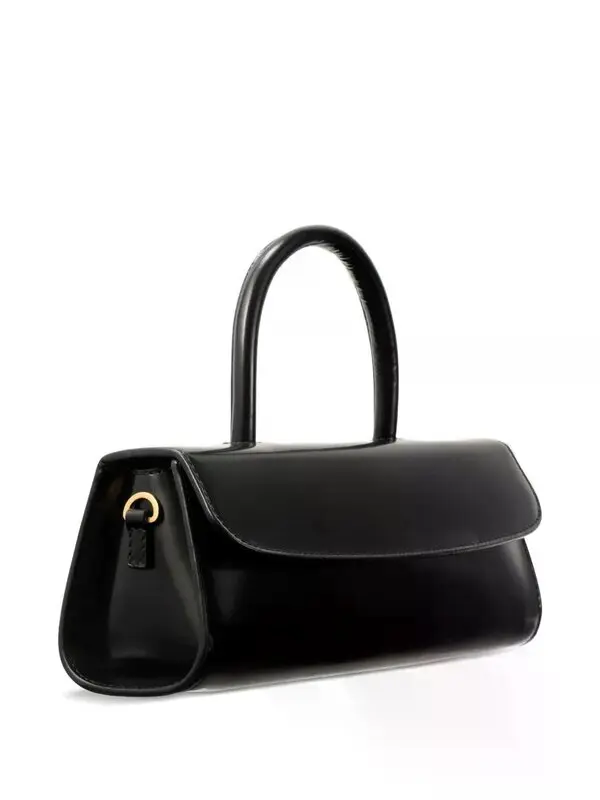 By Far Mini Longa Top Handle Bag In Semi-patent Leather