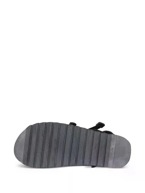 Suicoke Flat Sandals With Touch-strap Fastening - Black