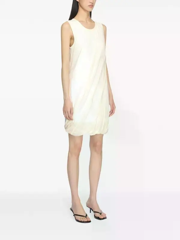 Helmut Lang Bubble Sheer-overlay Dress - Neutrals