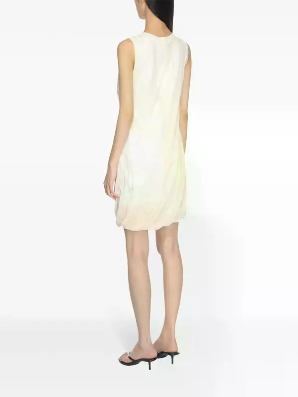 Helmut Lang Bubble Sheer-overlay Dress - Neutrals