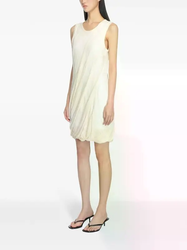 Helmut Lang Bubble Sheer-overlay Dress - Neutrals