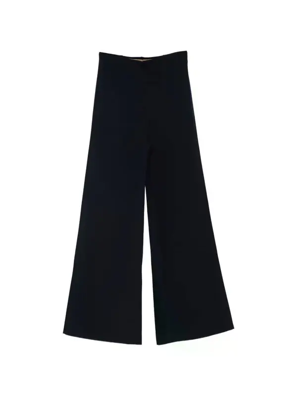 Max Mara High-waisted Wide-leg Trousers - Blue