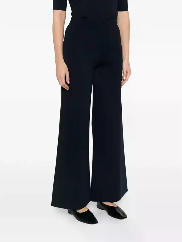 Max Mara High-waisted Wide-leg Trousers - Blue