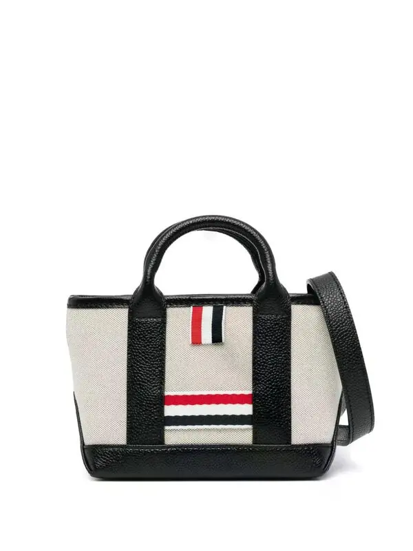 Thom Browne Striped Handle Tote Bag - Neutrals