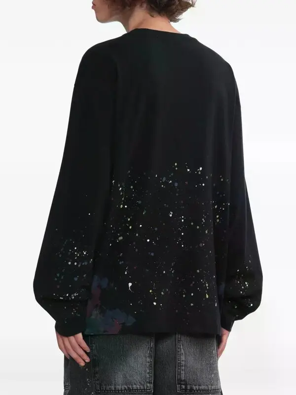 We11Done Splatter Long-sleeved T-shirt