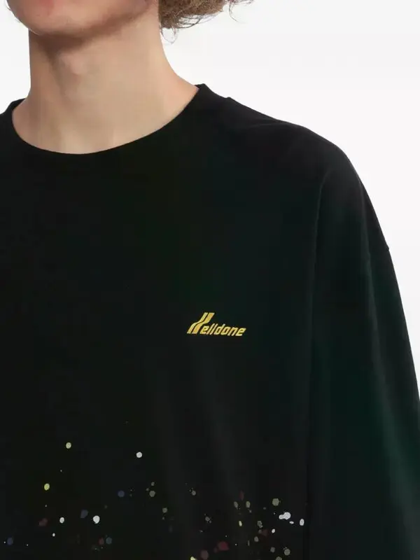 We11Done Splatter Long-sleeved T-shirt