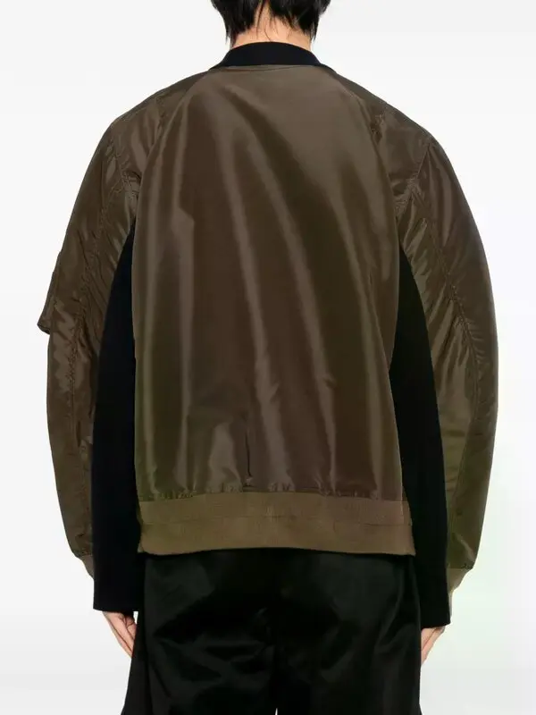 Sacai Paneled V-neck Jacket