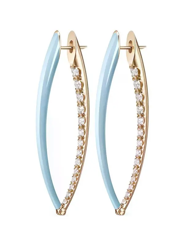 Melissa Kaye 18k Yellow Diamond Cristina Earrings - Gold