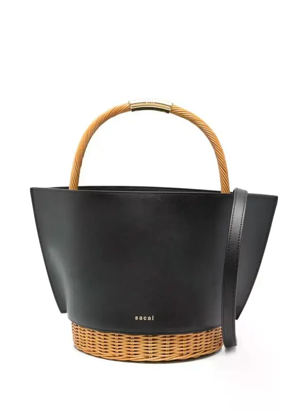Sacai Woven Handle Bucket Bag