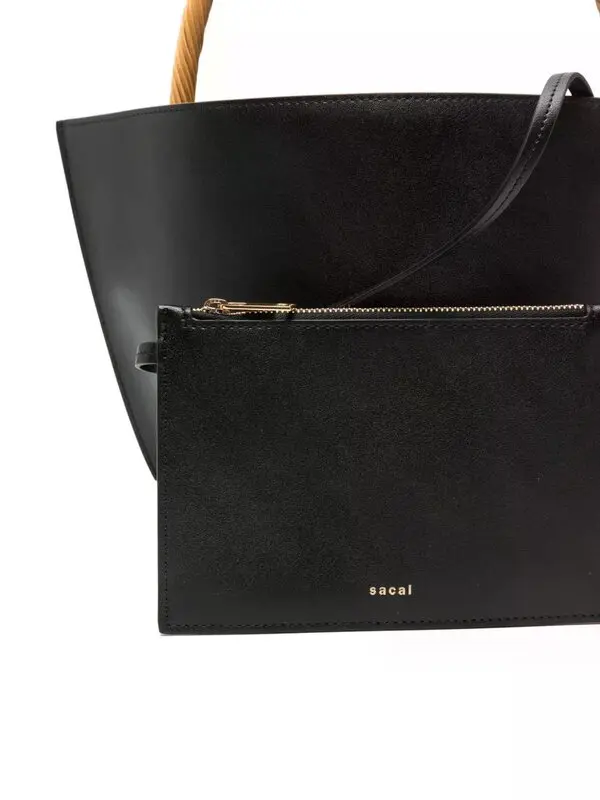 Sacai Woven Handle Bucket Bag