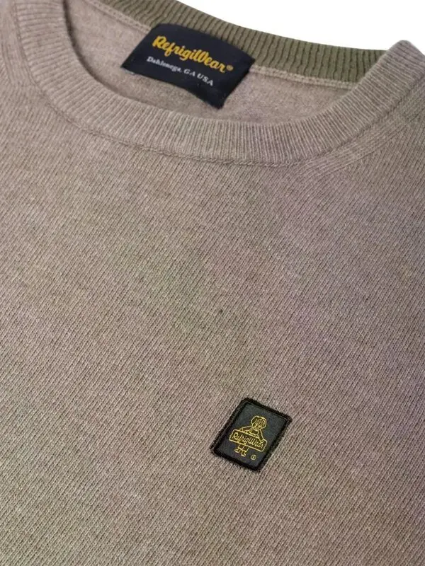 REFRIGIWEAR Logo Patch Crew Neck Sweater