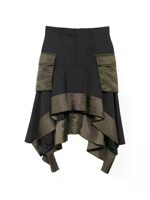 Sacai Asymmetric Hem Skirt - Black