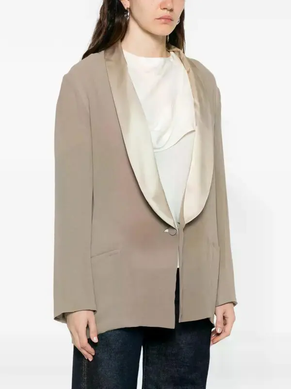 Alberta Ferretti Single-button Blazer With Shawl Lapel