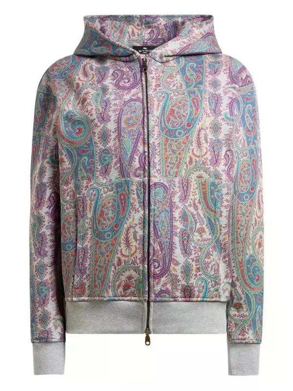 Etro Paisley Pattern Foliage Hooded Sweater