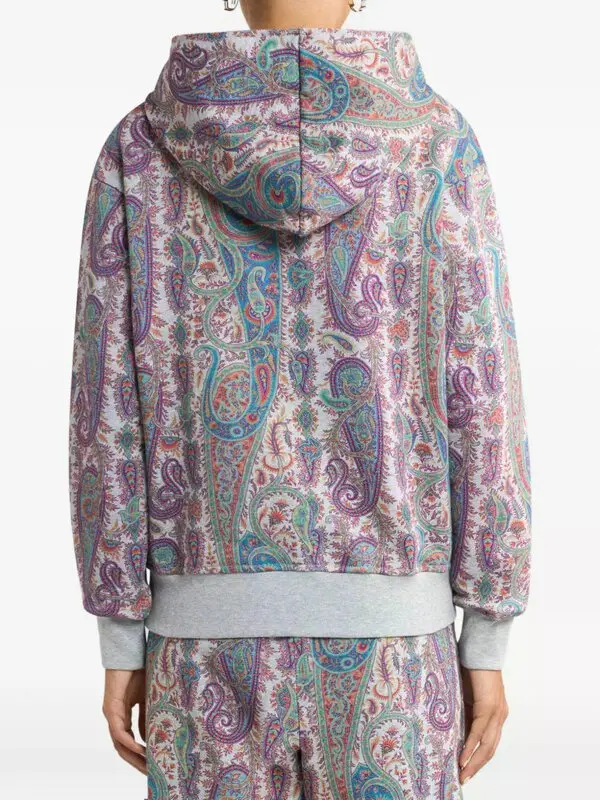 Etro Paisley Pattern Foliage Hooded Sweater