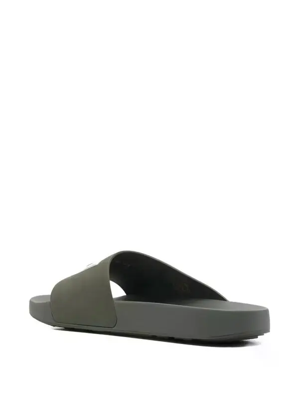 Givenchy Logo Detail Flat Sole Sliders - Green
