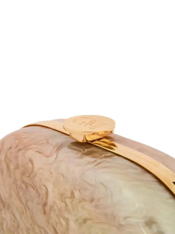 GEMY MAALOUF Marbled Clutch Bag With Chain Strap