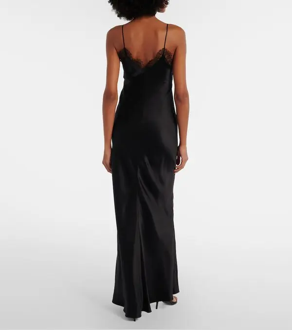 NILI LOTAN Sylas Silk Satin Gown