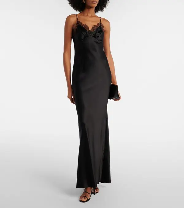 NILI LOTAN Sylas Silk Satin Gown