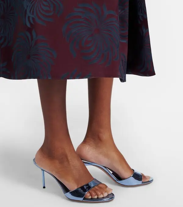Paris Texas Lidia 70 Patent Leather Mules - Blue