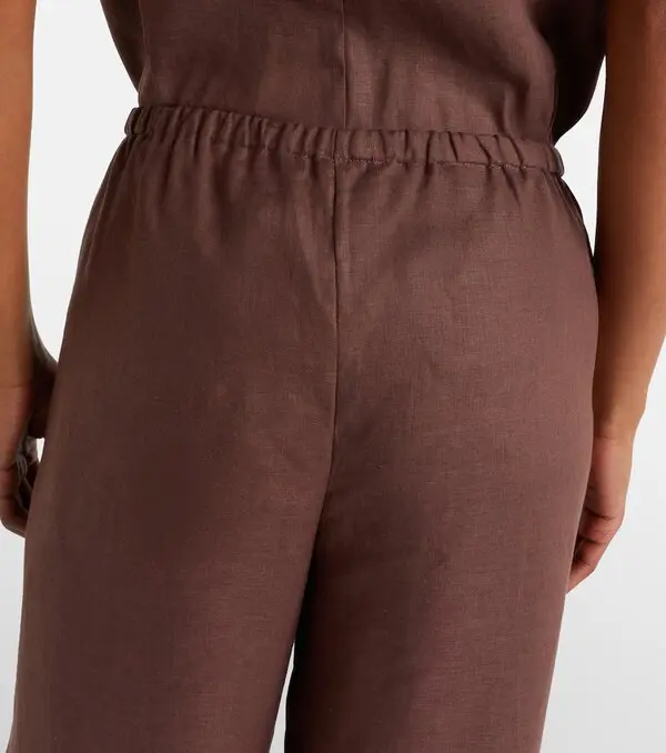 Asceno Austin Wide-leg Linen Pants