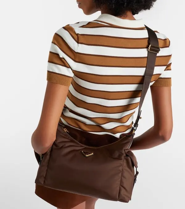 Prada Re-nylon Shoulder Bag - Brown