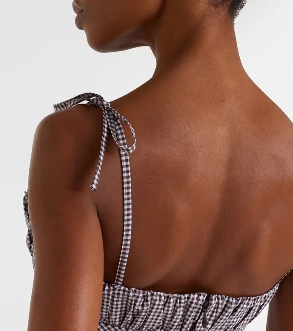 Faithfull The Brand Gingham Cotton Crop Top
