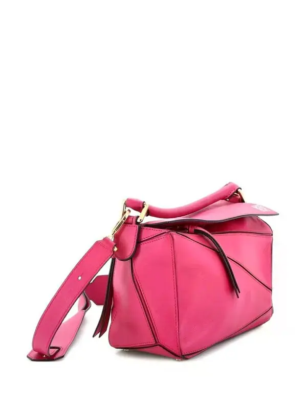 Loewe Puzzle Bag Leather Satchel - Pink
