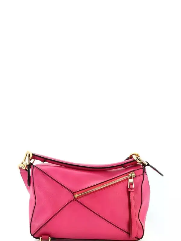 Loewe Puzzle Bag Leather Satchel - Pink