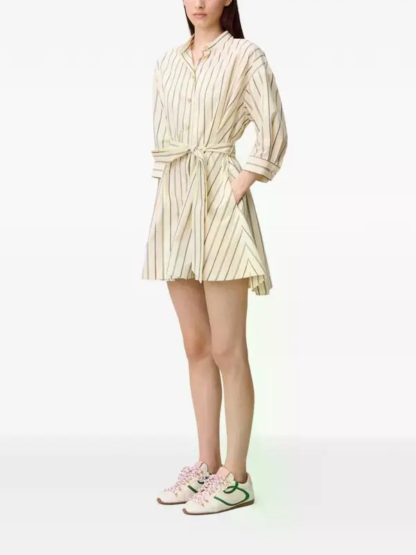 Claudie Pierlot Striped Belted Mini Dress