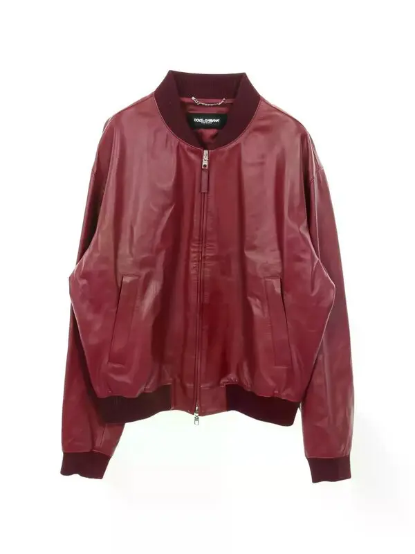 Dolce & Gabbana Leather Bomber Jacket