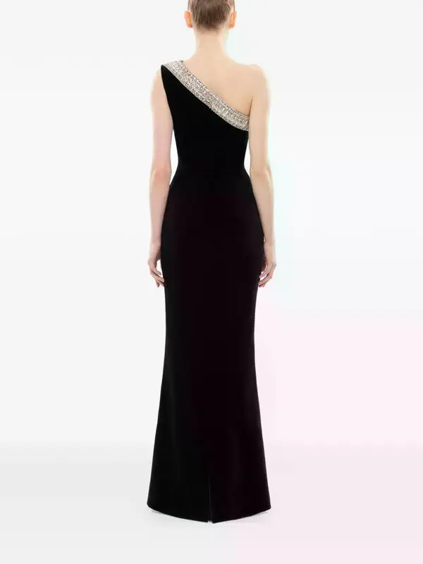 SAIID KOBEISY Embellished One-shoulder Maxi Dress