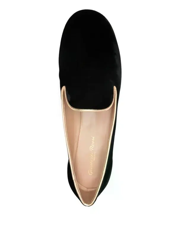 GIANVITO ROSSI Trimmed Calf Suede Loafers
