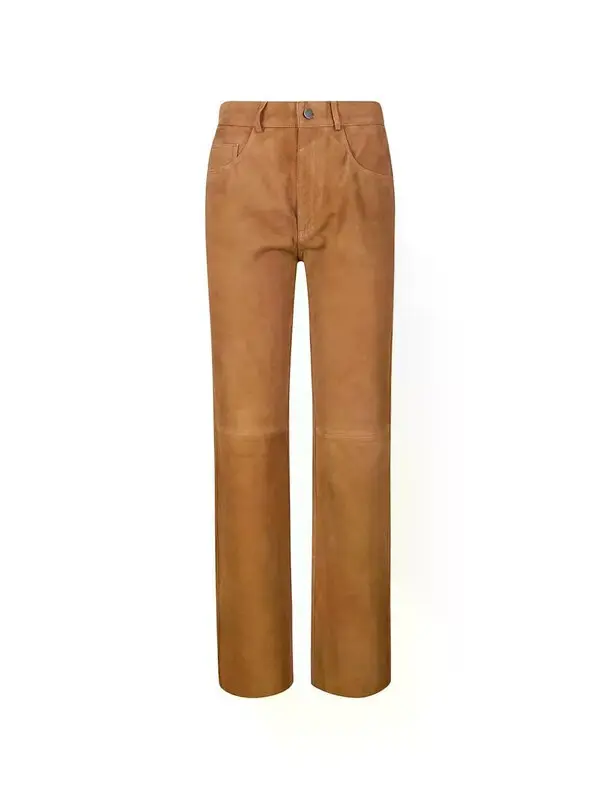 HAIKURE Suede Trousers - Brown