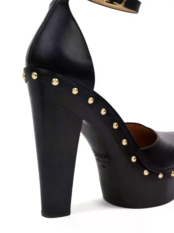 Chloé Lola Stud-embellished Platform Pumps - Black