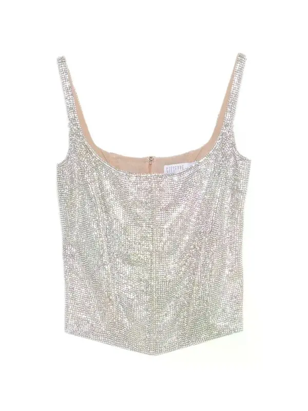 Giuseppe Di Morabito Embellished Corset Top - Silver