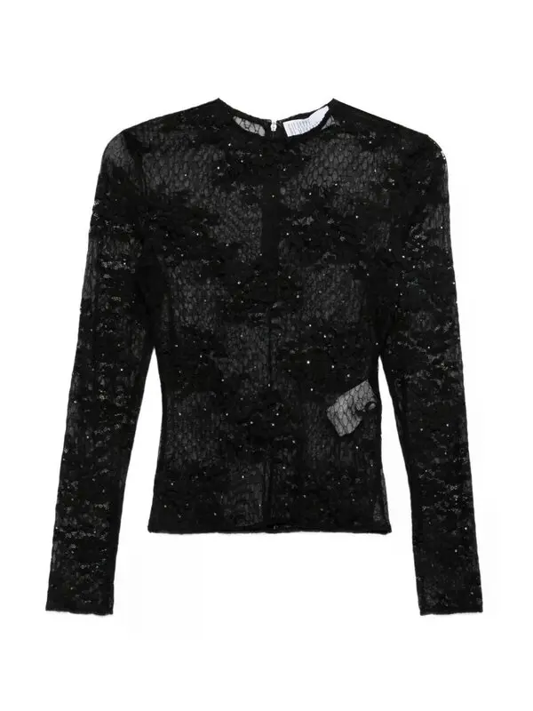 Giuseppe Di Morabito Embellished Lace Top - Black